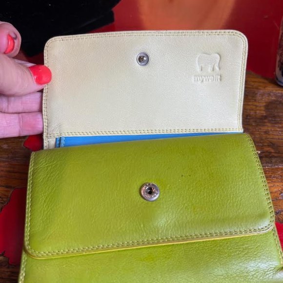 Mywalit | Bags | Mywalit Doubleflap Wallet In Avocado Green | Poshmark